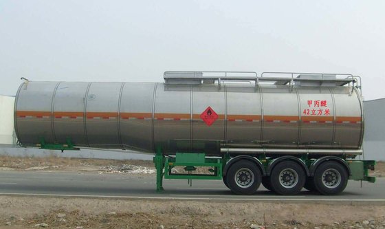 Stainless Steel Insulated Tanker Trailers For Ice Cream Transit 40000L