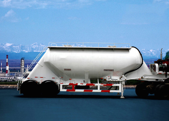 Carbon Steel Dry Bulk Pneumatic Tank Trailers , Bulk Cement Transport Trailer