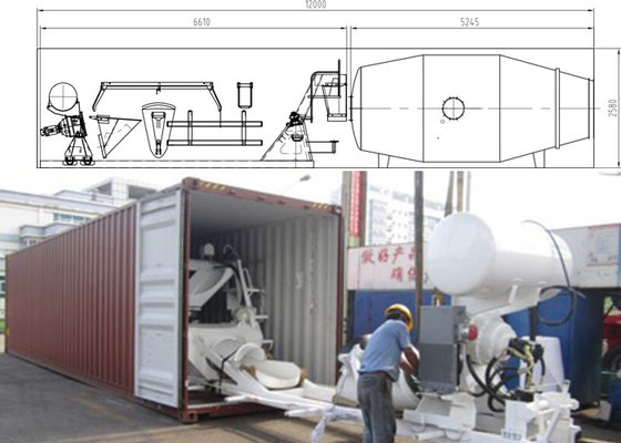 Carbon Steel Concrete Mixer Tanker Body For Concrete Mixing Transport Trucks