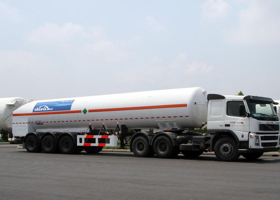 52600L LNG Tank Truck Trailer Tri Axles For Liquid Natural Gas Transport
