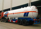 58000L Steel 3 Axles LPG Tank Trailer , Liquefied Petrol Fuel Trailers