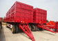 30ft Drawbar Steel Box Full truck Trailer With 3 Axles