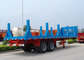 60T Payload 30ft Steel Roll Pillars 3 Drum Axle Heavy Semi Flatbed Truck Trailer