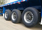 40T Capacity 3 Axles 40ft Super Single Tire Light Weight Semi Flatbed Container Truck Tailer
