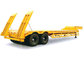 2 Axles 40T Fixed Gooseneck Low Bed Semi Trailer For Construction Machine Load